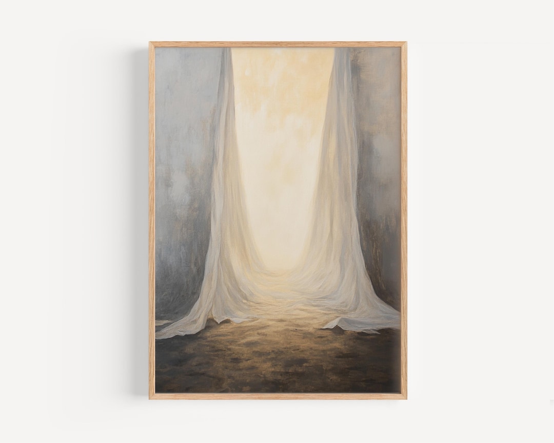 Torn Temple Veil, Digital Download, Christian Art, Jesus Sacrifice ...