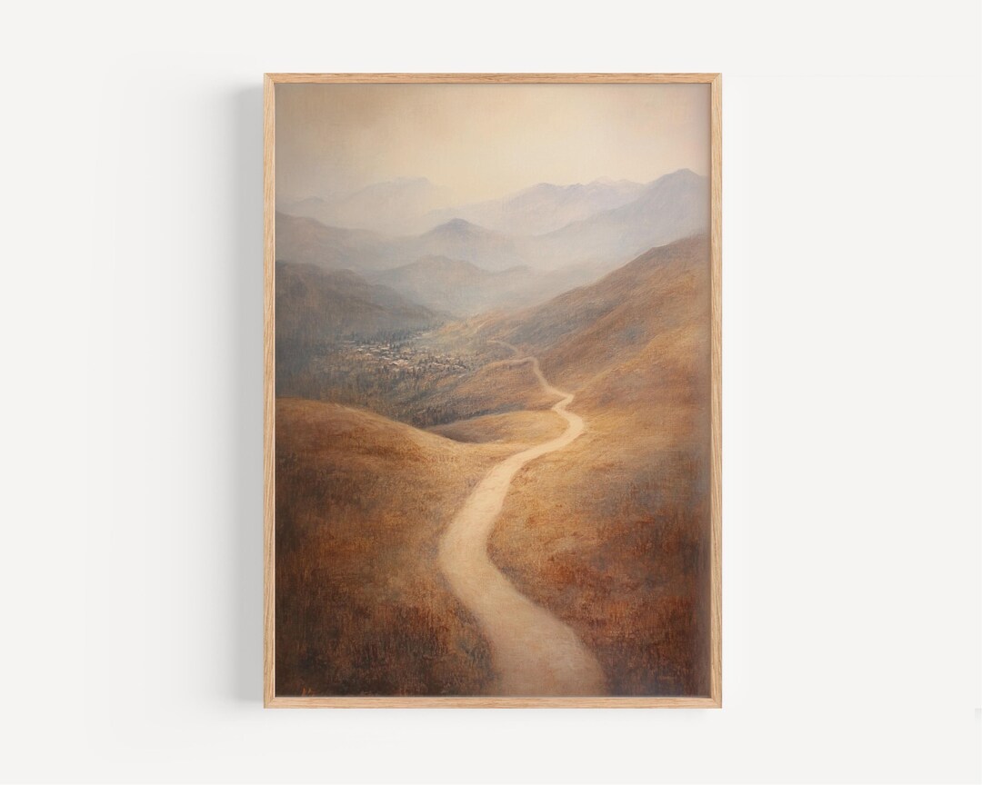 The Narrow Path of Faith, Digital Download Oil Painting, Biblical ...