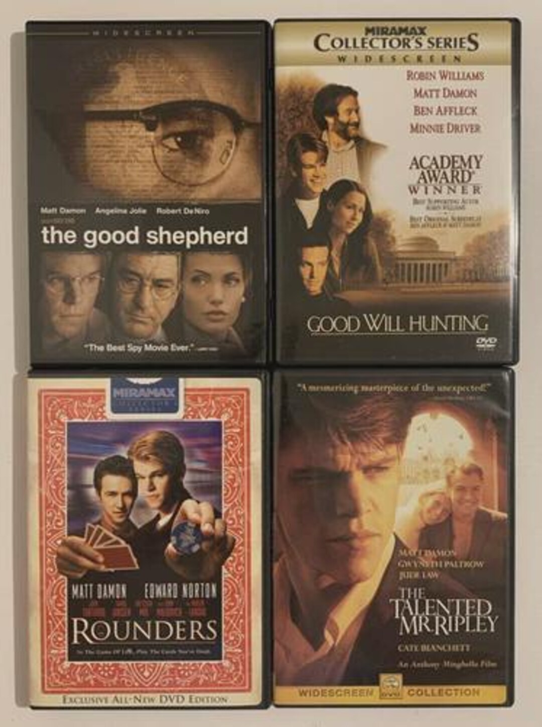 Matt Damon DVD Lot of 4 Rounders Talented Mr Ripley Good Shepherd Good ...