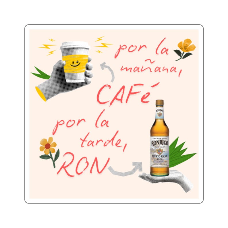 CAFé CON RON Vinyl Sticker - Etsy