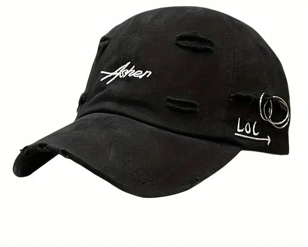 Vintage Ripped Baseball Cap Letter Embroidery Unisex Hip Hop Hat for ...