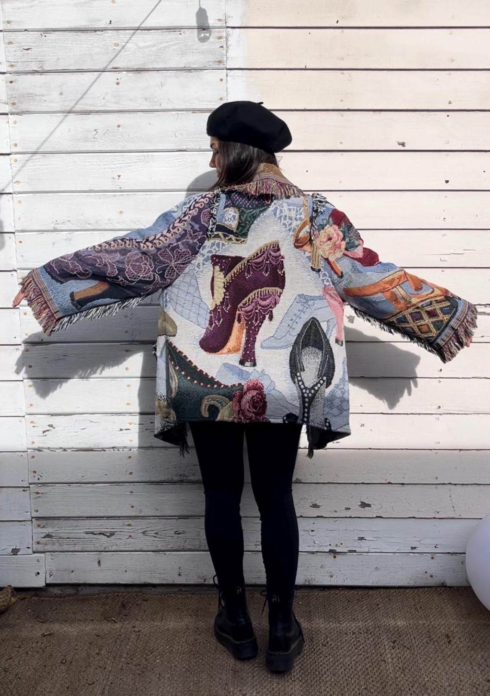 Upcycled Blanket Coat – Vintage Women’s Jacket, Handmade Retro Shoes ...