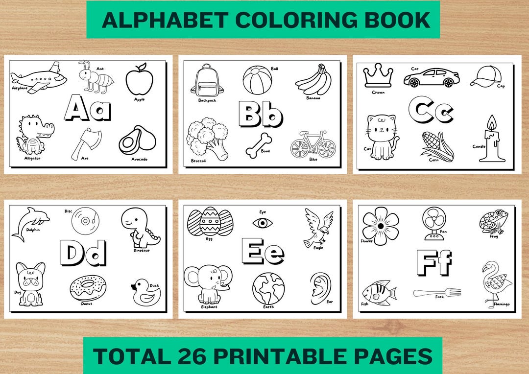 26 Alphabet Coloring Pages, Preschool Coloring Page, Preschool ...