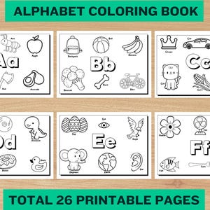 26 Alphabet Coloring Pages, Preschool Coloring Page, Preschool ...