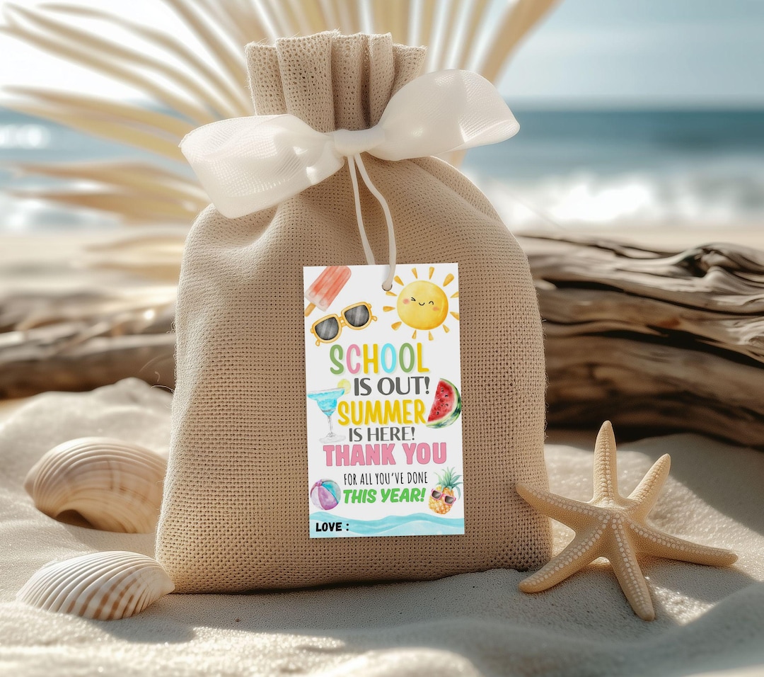 End of School Year Teacher Tag Printable Teacher Appreciation Gift Tag ...