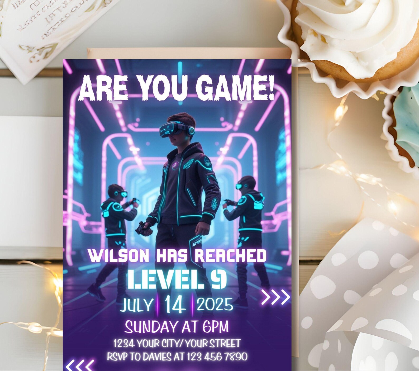 Virtual Reality Birthday Invitation Editable, VR Party Invitation ...