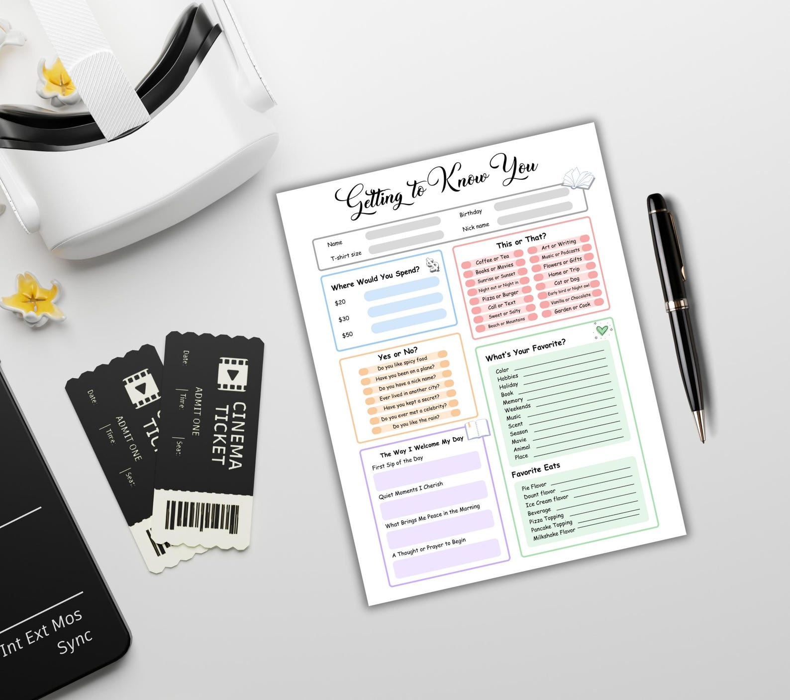 Getting to Know You Printable PDF, Coworker Questionnaire, All About Me ...