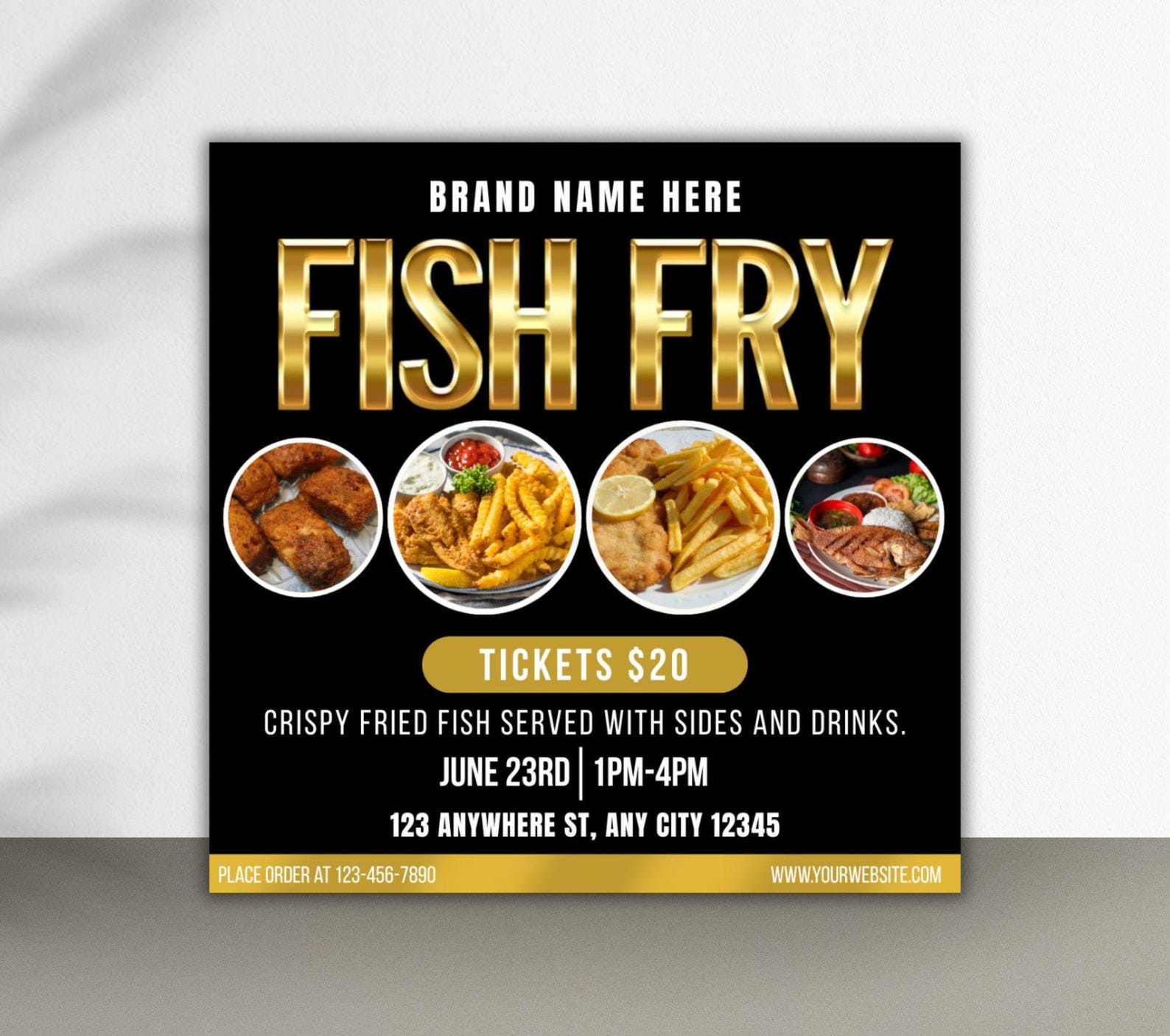Editable Fish Fry Flyer Template, Chef Flyer, Cooking Event, Fundraiser ...