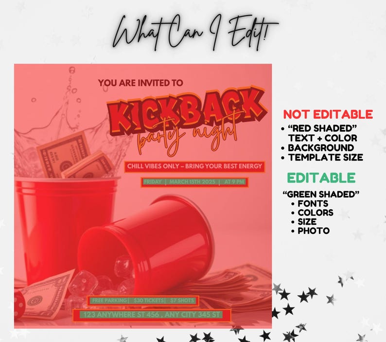 Editable Kickback Party Flyer, Kickback Club Flyer, Club DJ Party ...