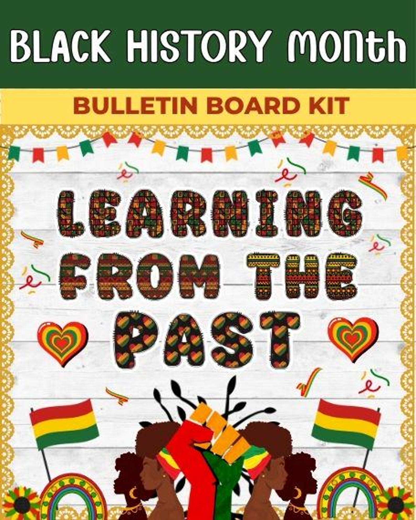 Black History Month Bulletin Board Kit, February Printable Classroom ...