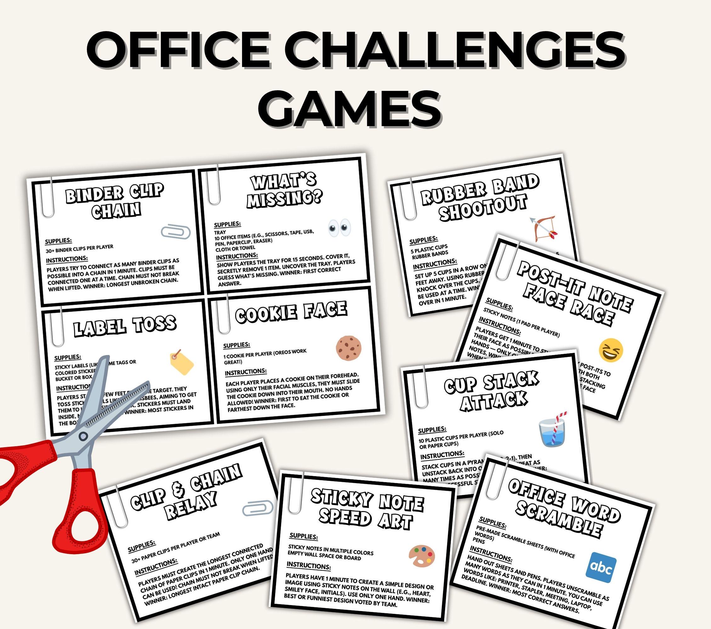 Office Minute Games Printable, Office Icebreaker Game, Office ...