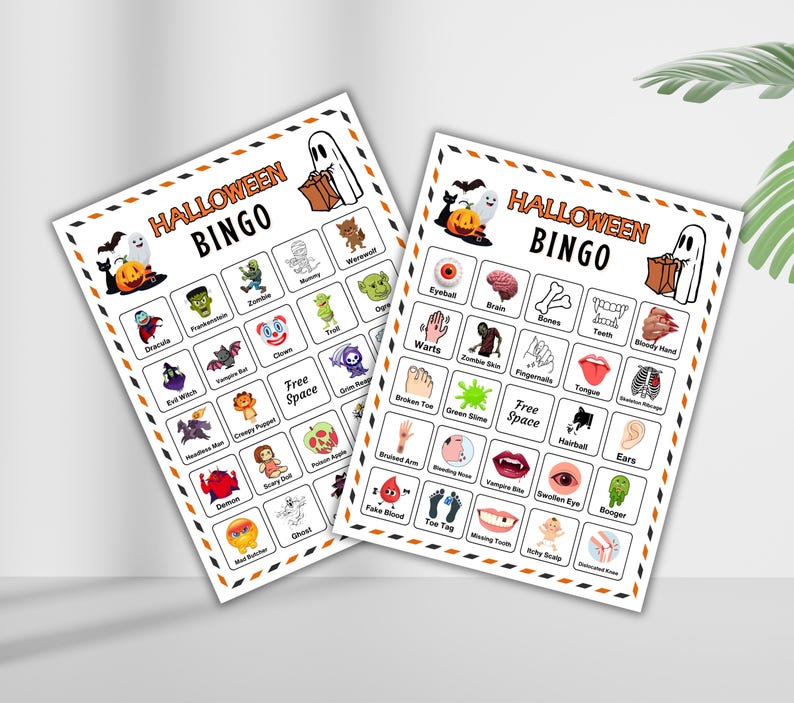 25 Halloween Bingo Games Bundle Printable, Halloween Party Ideas ...