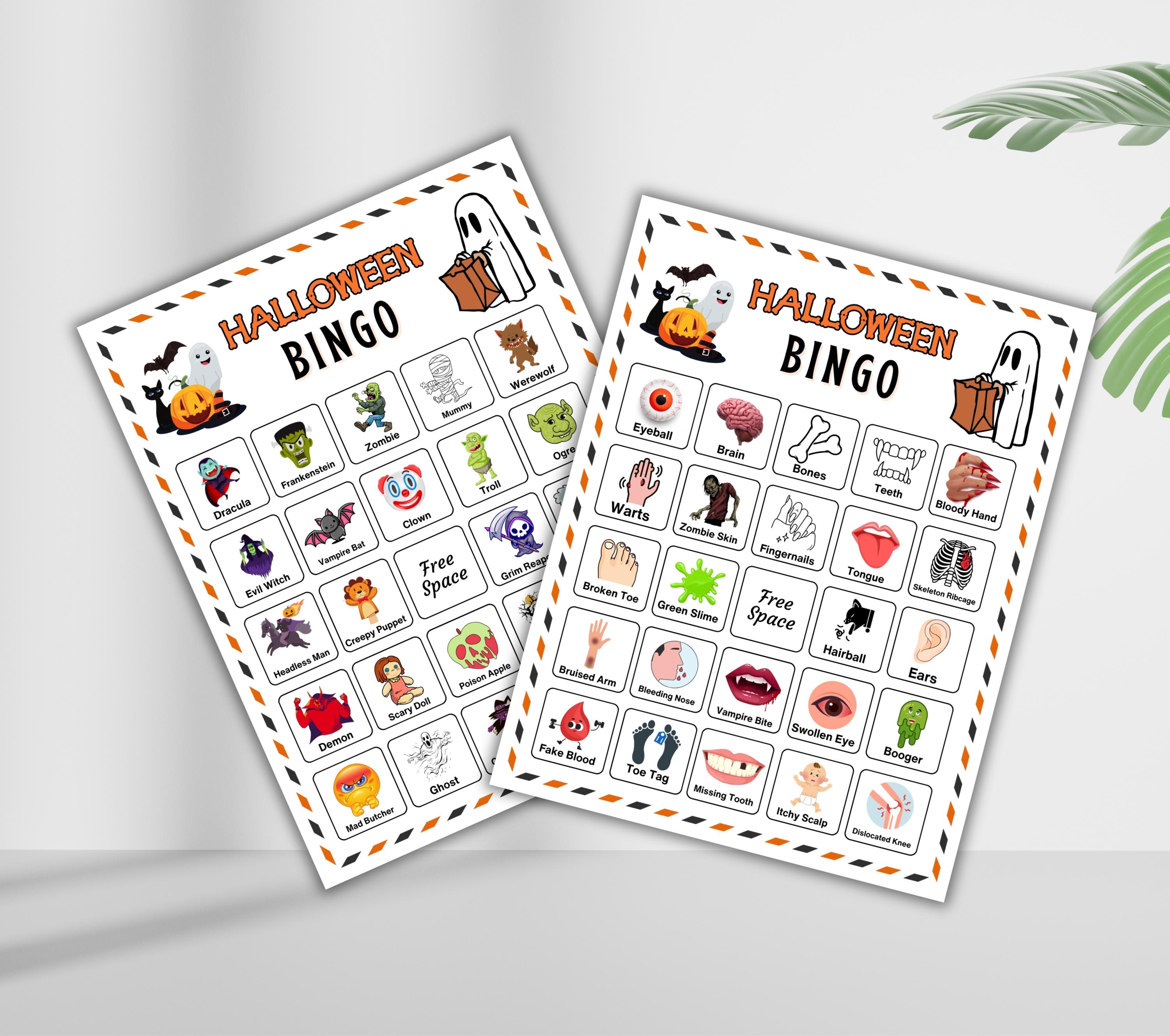 25 Halloween Bingo Games Bundle Printable, Halloween Party Ideas ...
