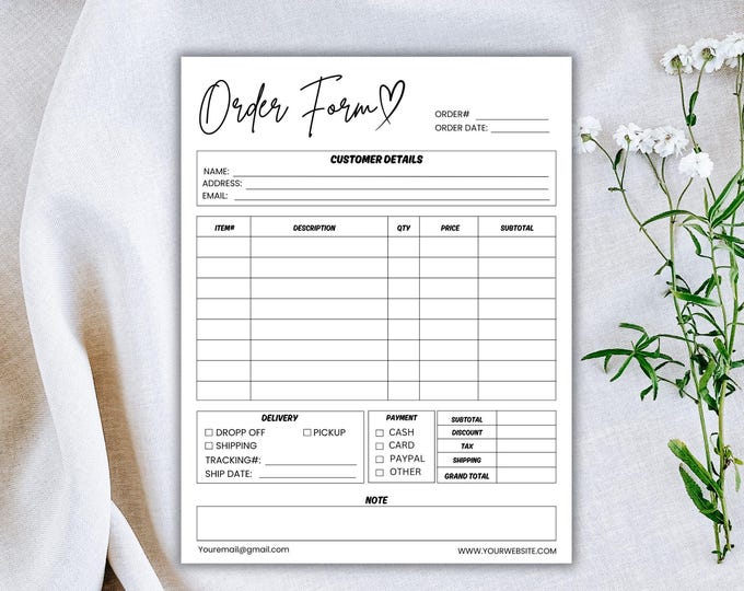Wooden Sign Printable Order Form | Editable Canva Template | Crafters ...