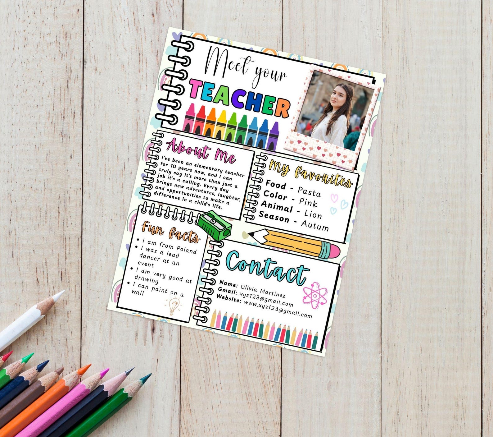 Printable Meet the Teacher Template Meet the Teacher Kindergarten ...