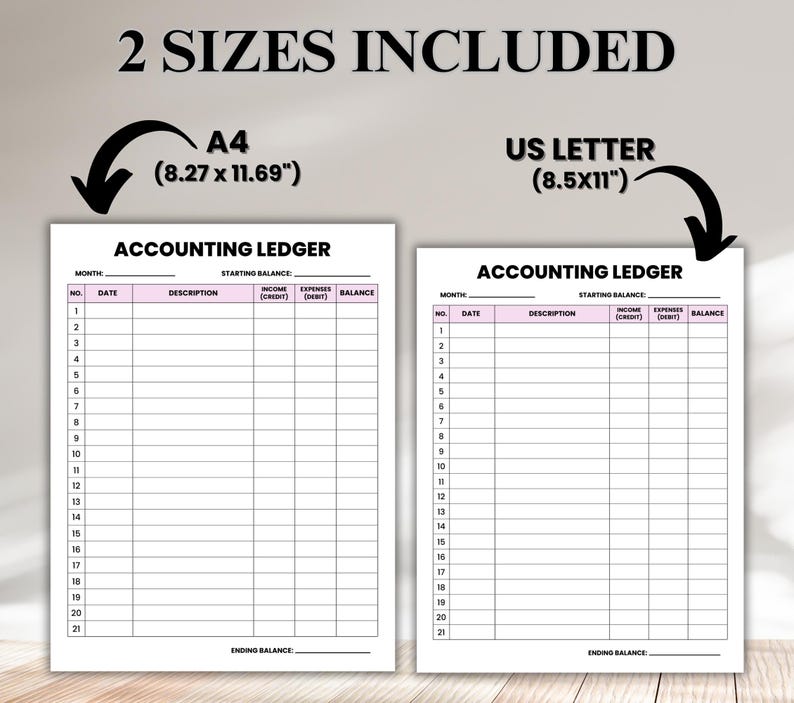 Editable Accounting Ledger Sheet Template, Accounting Ledger, Business ...