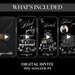Digital All Black Birthday Party Invitation, Birthday Dinner, Birthday ...