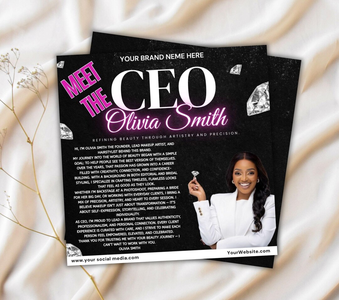 Meet the CEO Flyer Template, Entrepreneur Flyer, Meet the Owner Flyer ...