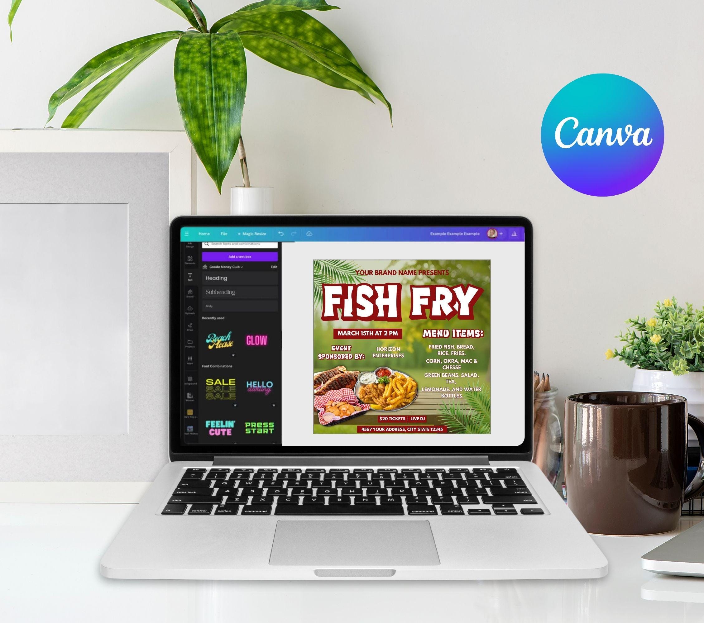 Fish Fry Fundraiser Flyer Template, Fish Fry Fundraiser Invitation ...