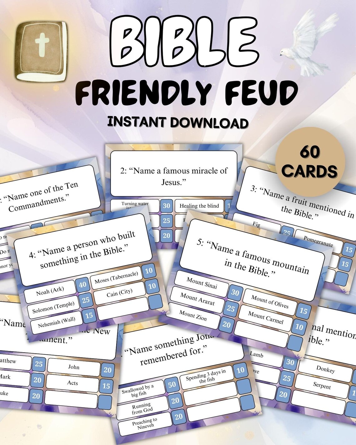 Bible Family Feud Game, Bible Family Feud-style Game Show, Christian ...