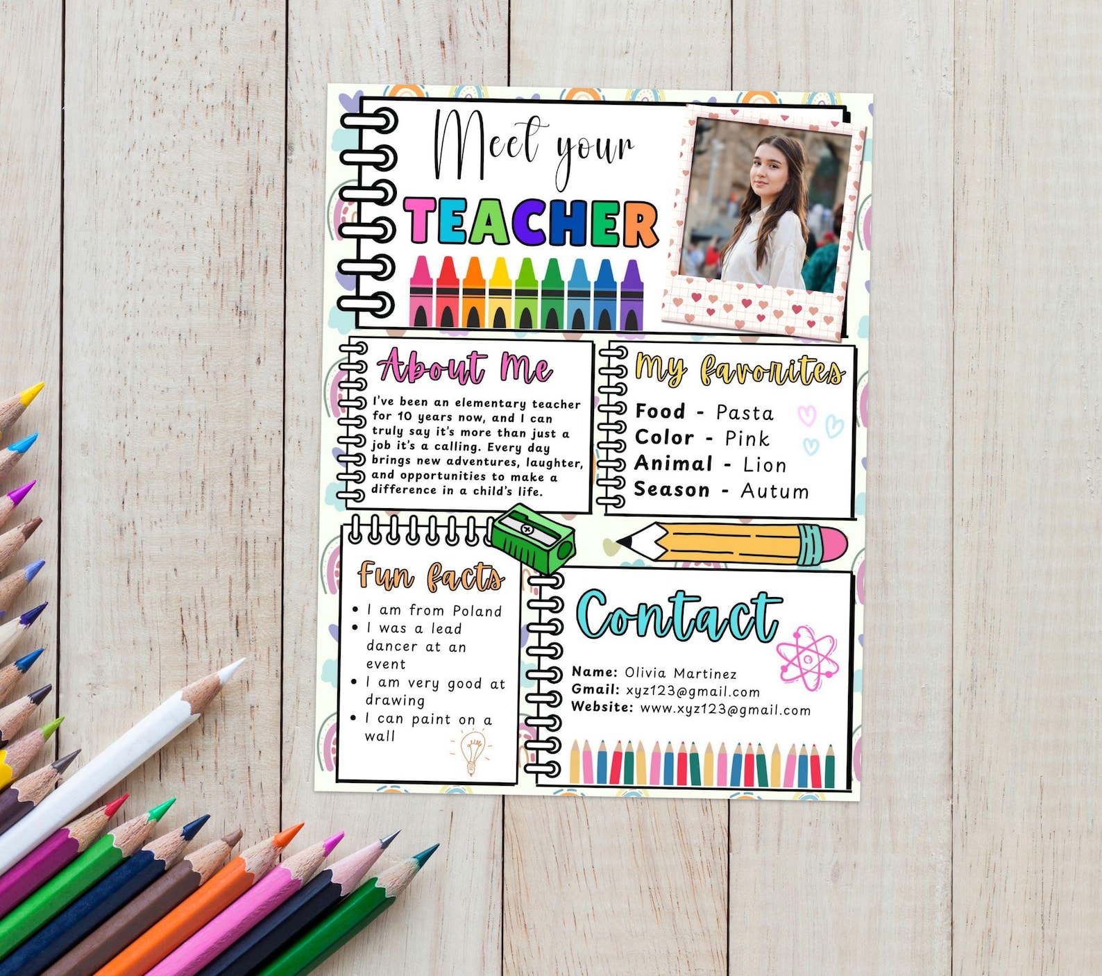 Printable Meet the Teacher Template Meet the Teacher Kindergarten ...