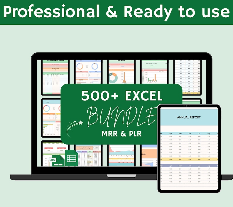 500+ MRR PLR Excel Bundle Done for You, All in One Excel Templates ...