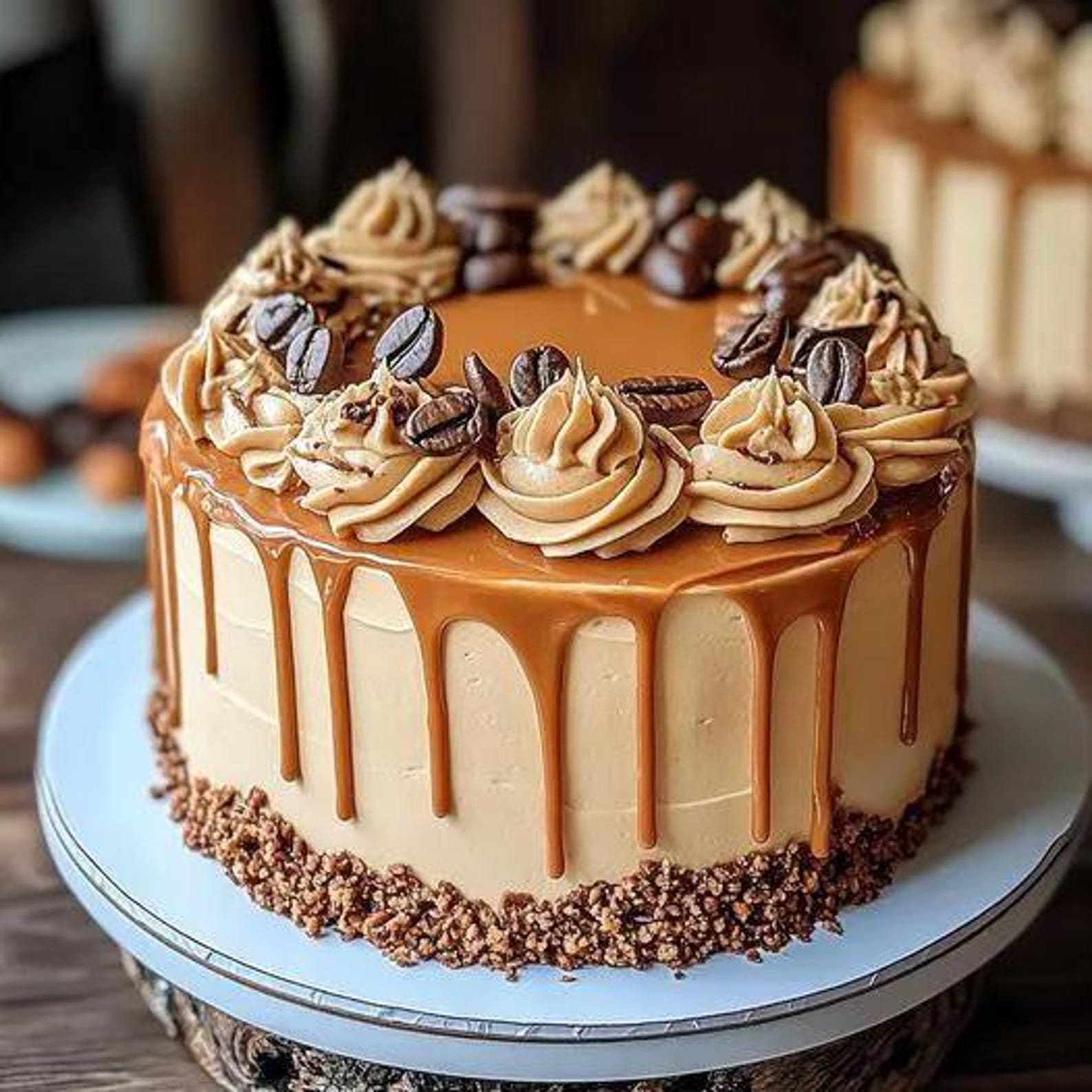 Caramel Coffee Buttercream Cake | Gourmet Cake Recipe | Buttercream ...