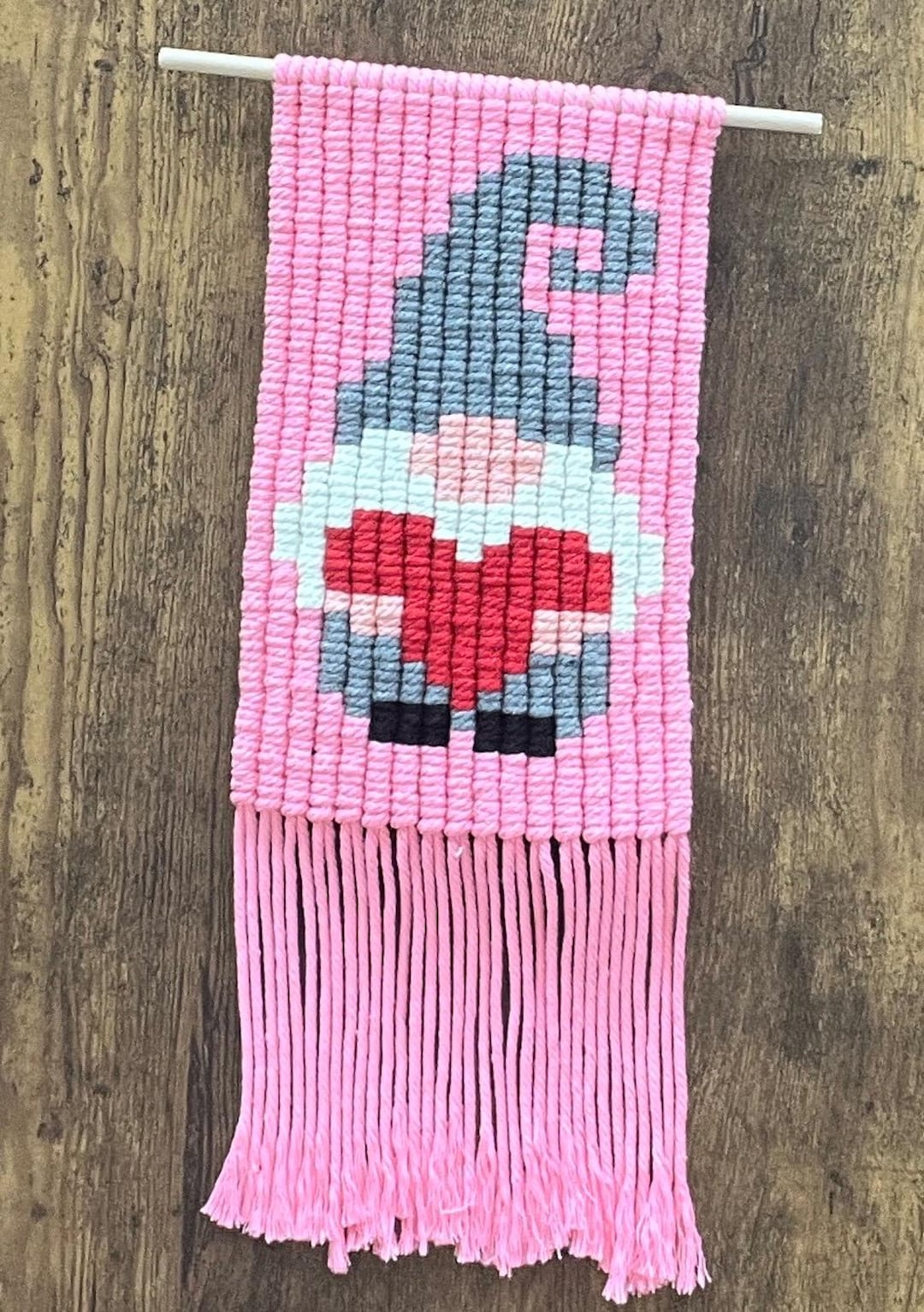 Heart Gonk Macramè Pixel Art - Etsy