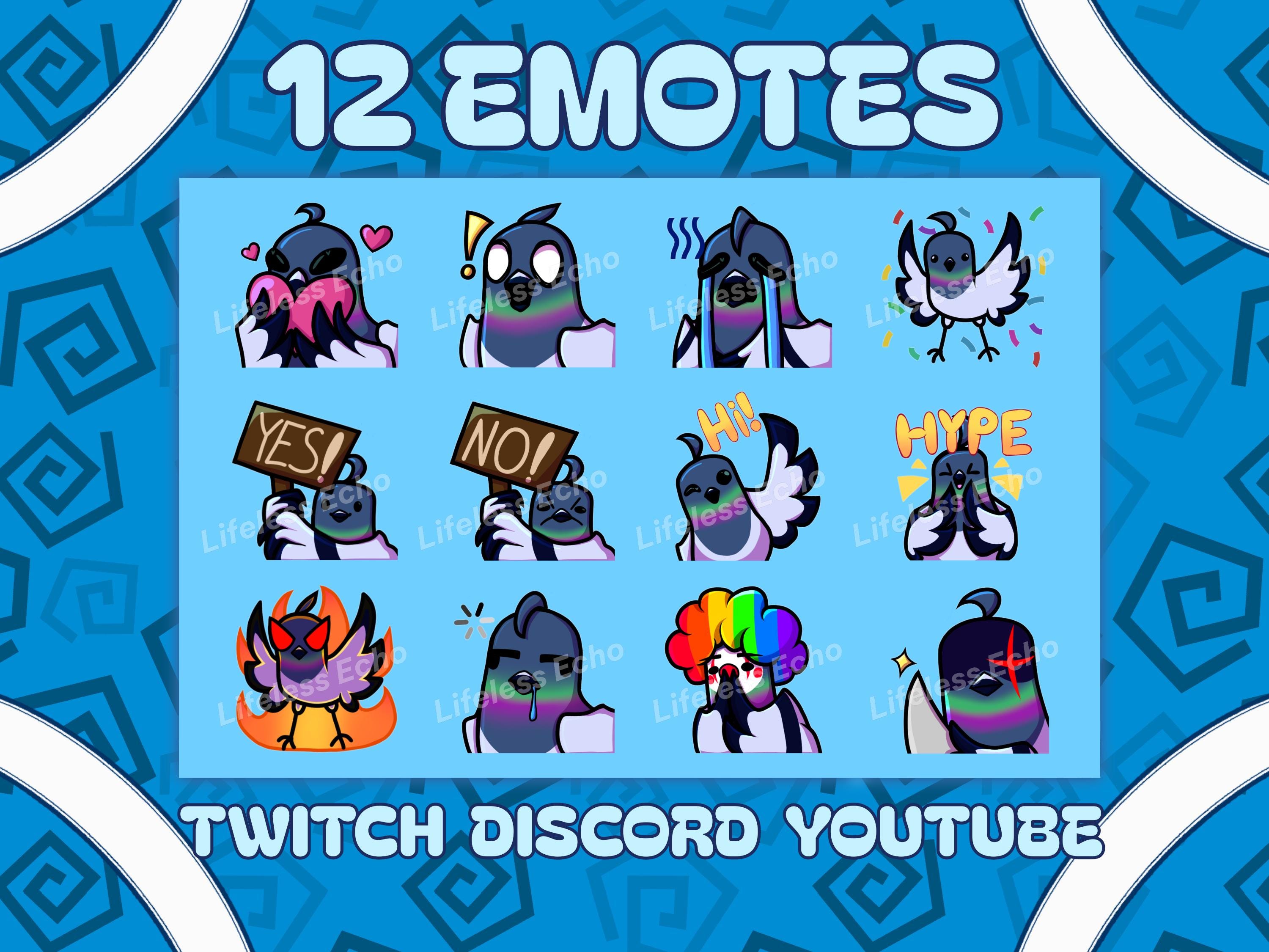 Silly Pigeon Emotes / Twitch Emote / Discord Emote - Etsy