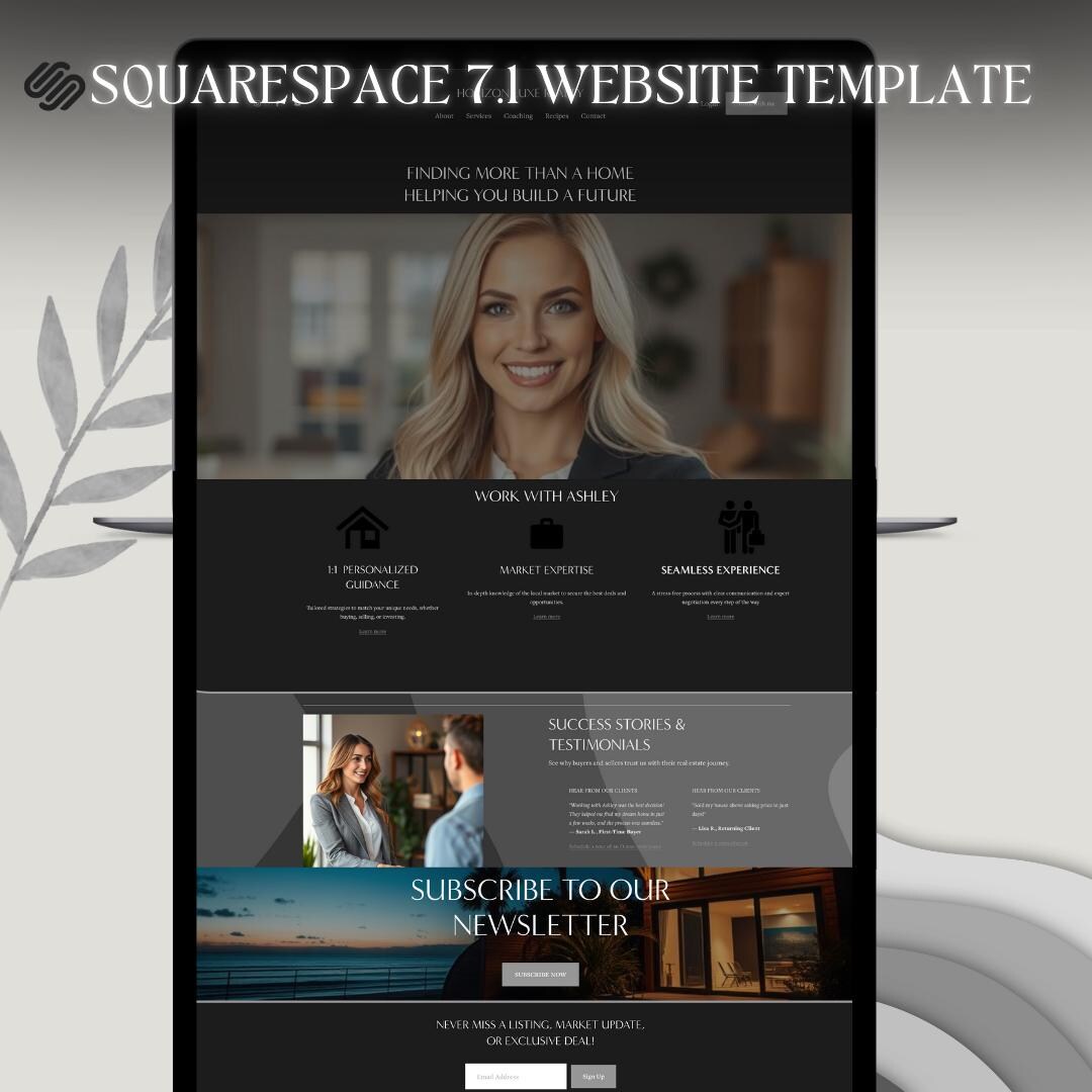 Squarespace Website Template for Real Estate,website Template,blogger ...