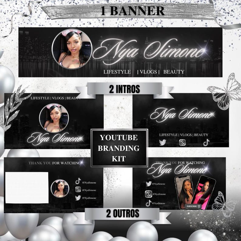 Youtube Branding Kit,diy Youtube Branding Kit - Youtube Banner, Intro ...