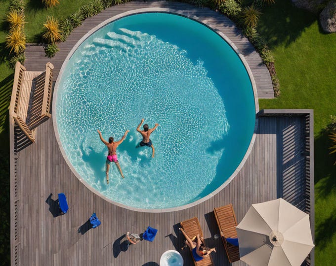 20-34 Feet Pool Deck Blueprints for 24' Round Pool - Etsy