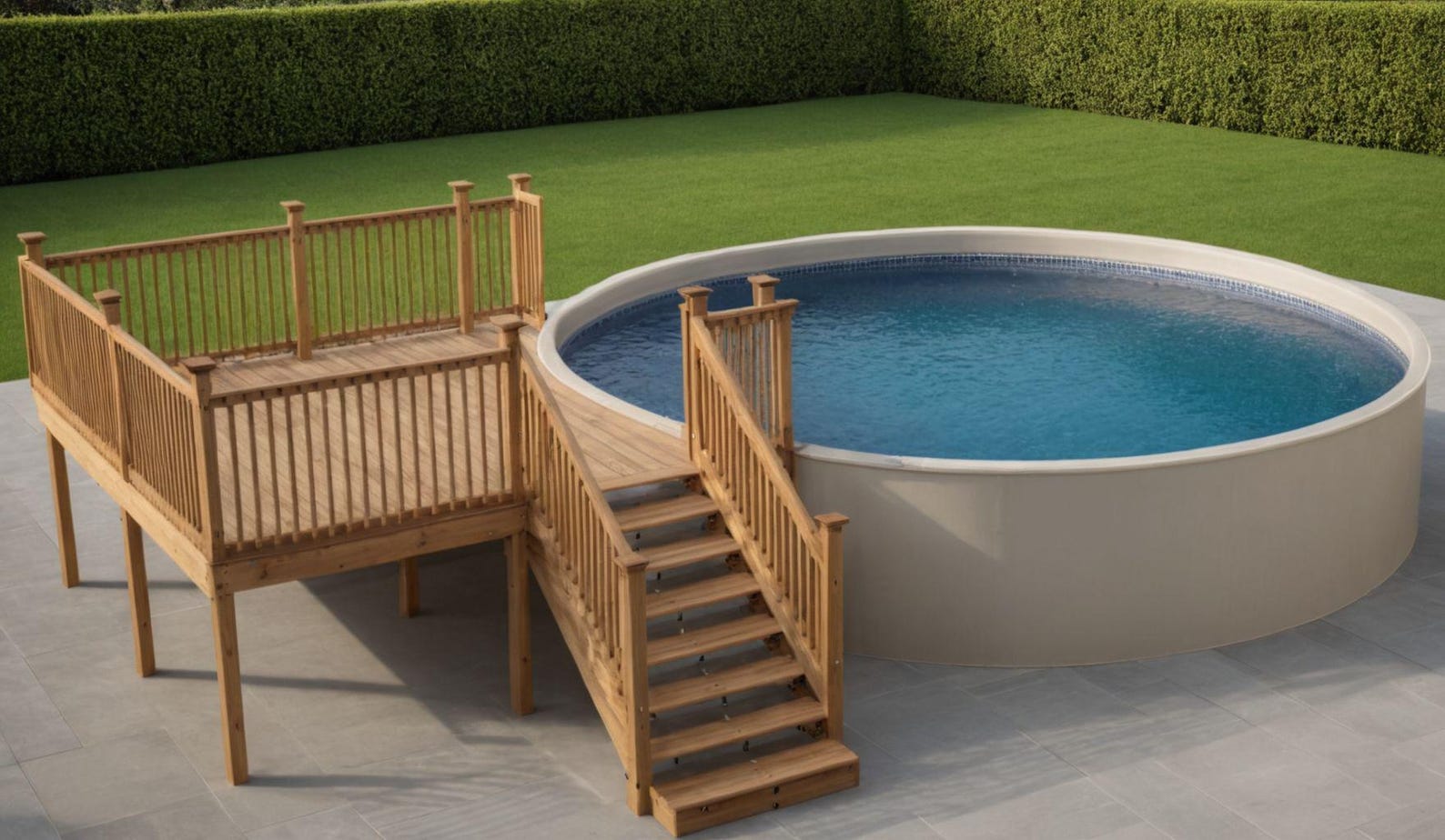 Customizable 12-12 Pool Deck 18 Round Pool Blueprint With Material List ...