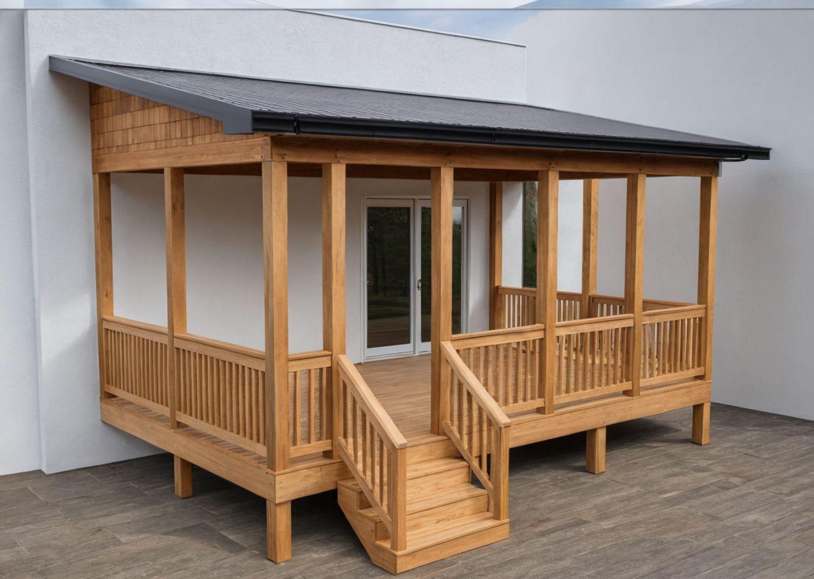 20x12 Porch Deck Plans With Material List | DIY Patio Blueprint | - Etsy