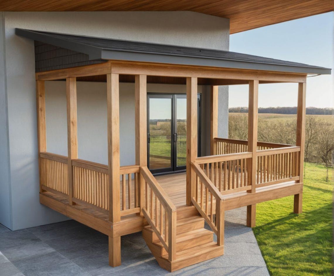 18x10 Porch Deck Plans | DIY Patio & Covered Porch Building Guide ...