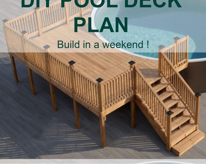 Customizable 12-16 Pool Deck 21 Round Pool Blueprint With Material List ...