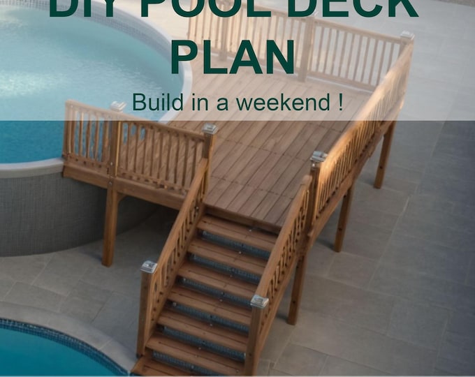 DIY Pool Deck Plans: 10'x12' & 18' Round Blueprints (digital Download ...