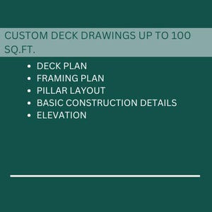 Custom Deck Design Plans for Decks up to 100 Sq.ft – Get Your Dream ...