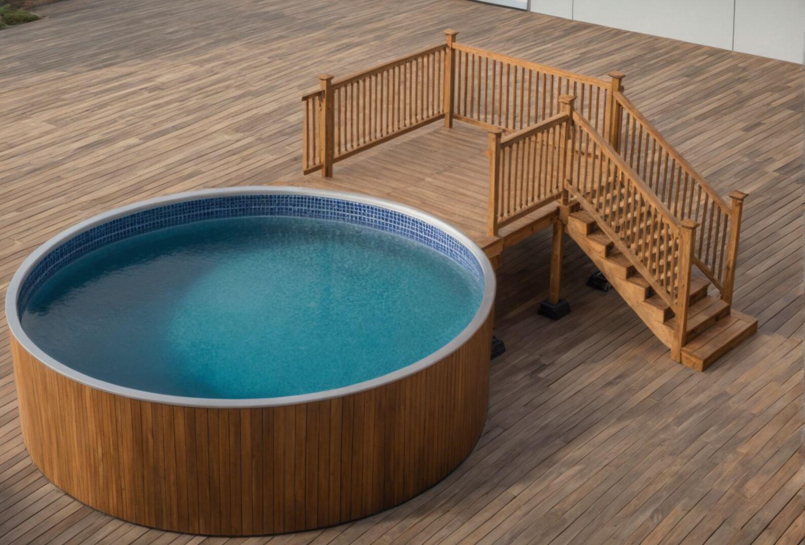 Customizable 8-8 Pool Deck 15 Round Pool Blueprint With Material List ...