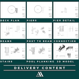 Customizable 10-12 Pool Deck 18 Round Pool Blueprint With Material List ...