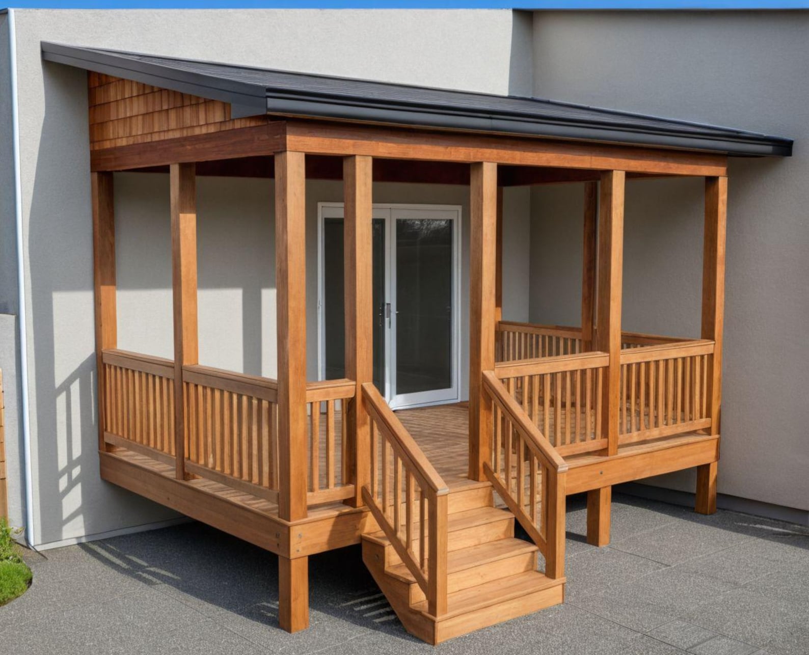 16x10 Porch Deck Plans With Material List | DIY Patio Blueprint | - Etsy