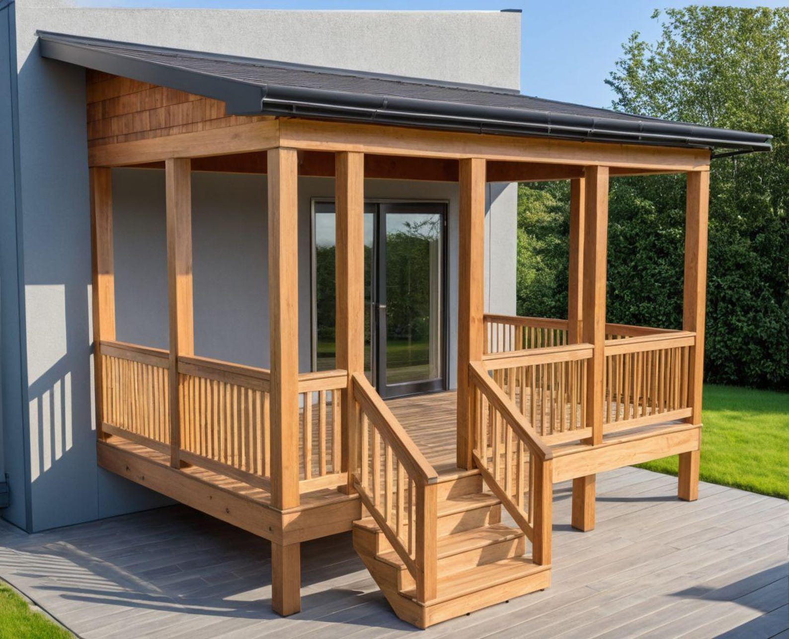 16x10 Porch Deck Plans With Material List | DIY Patio Blueprint | - Etsy