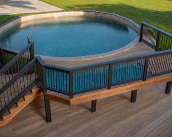 Pool Deck Plans: 24' Round Pool, 54" Height (digital Download) - Etsy