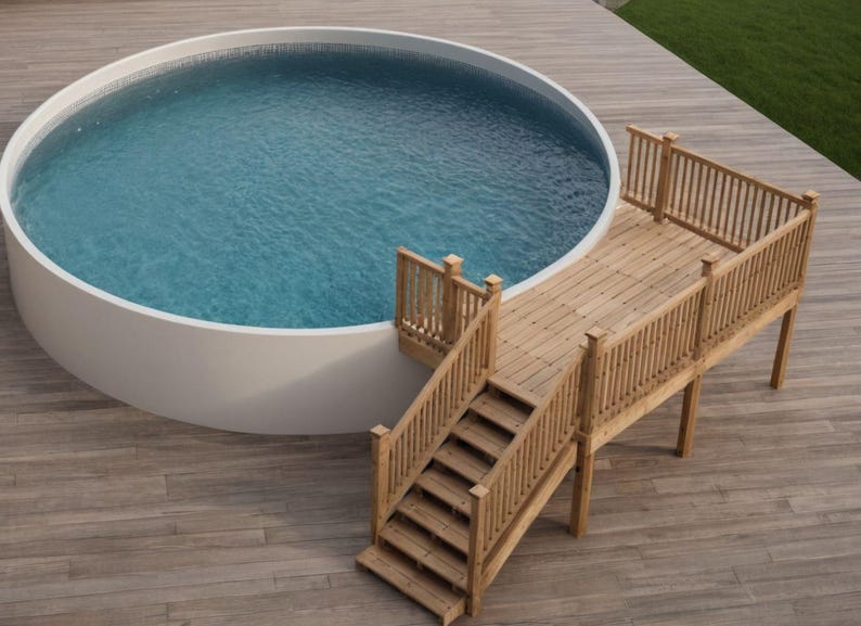 2026 Pool Deck Plan for 24ft Round Pool | DIY Blueprint (PDF) - Etsy