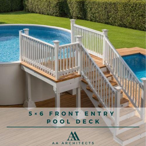 Customizable 5×6 Pool Deck Blueprint With Material List, Cost Estimate ...