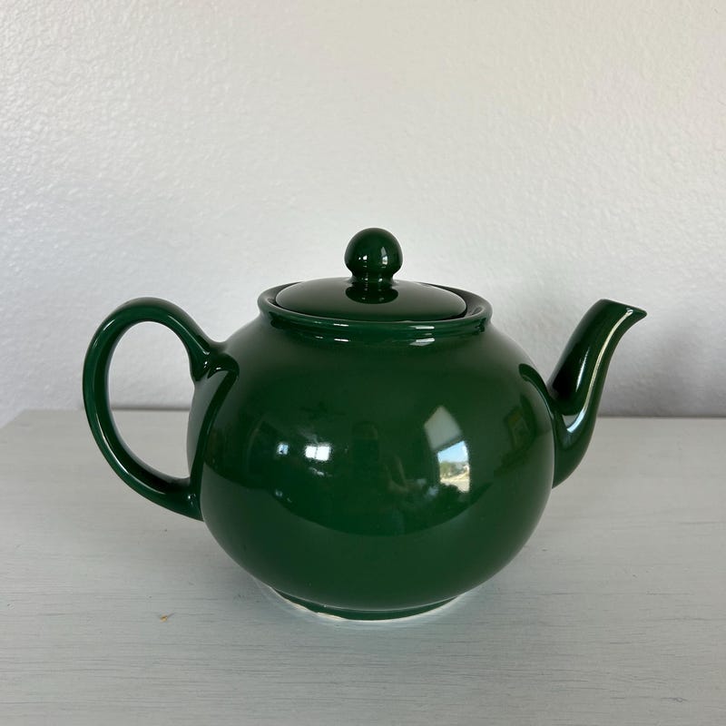 Green Teapot - Etsy