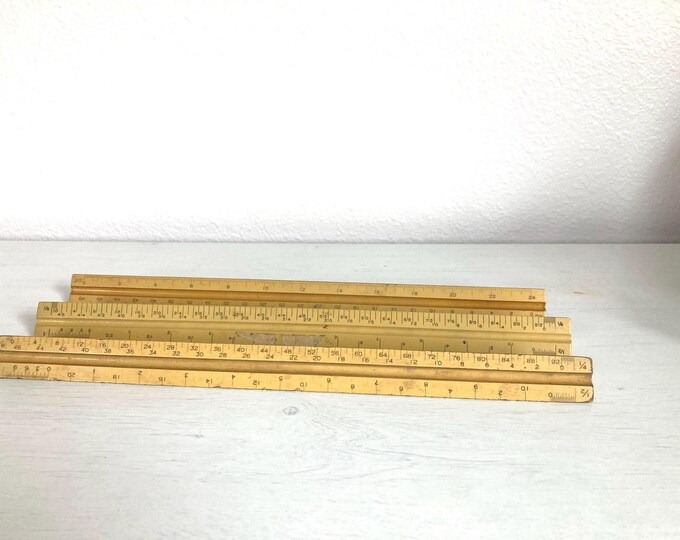 Vintage Dietzgen Drafting Rulers | 3 Sided Engineering Rulers 12 Inch ...
