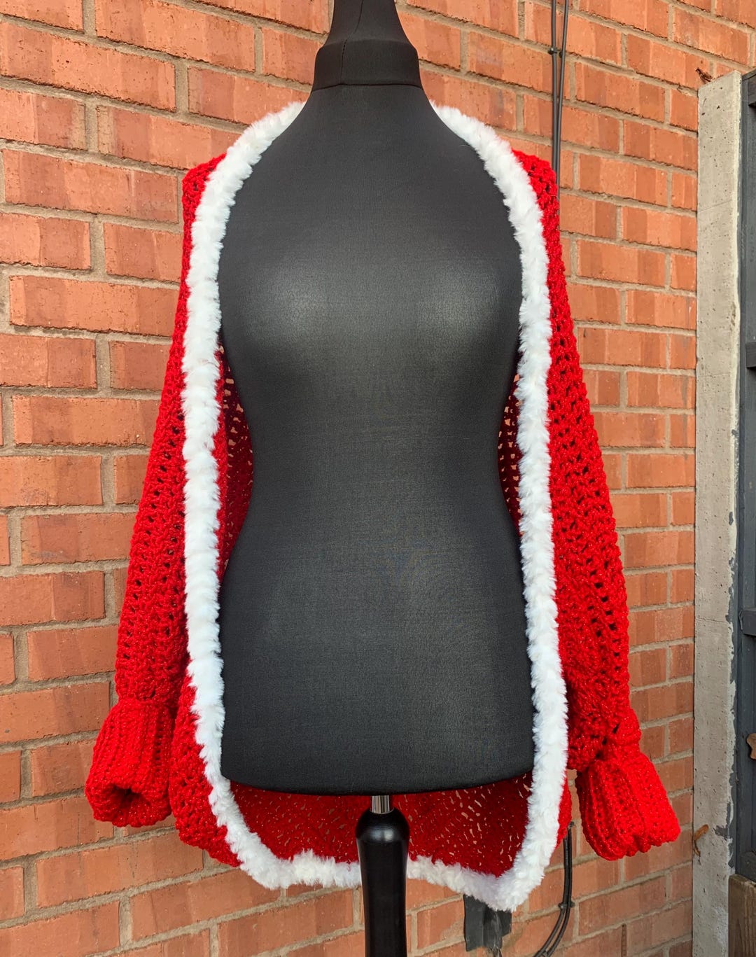 Handmade Crochet Chunky Christmas Cocoon Shrug Cardigan | Dreamcatcher ...