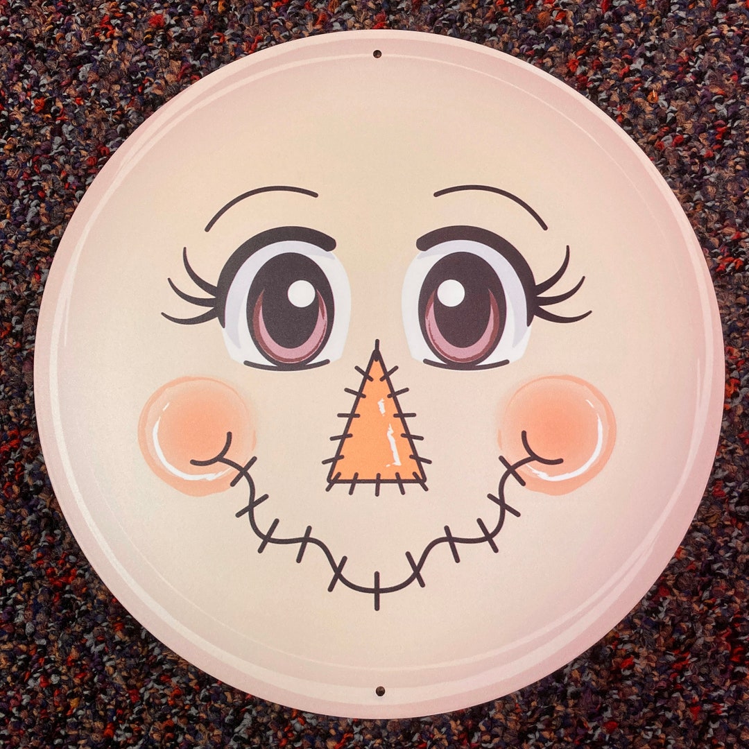 12" Metal Scarecrow Face Sign - Etsy