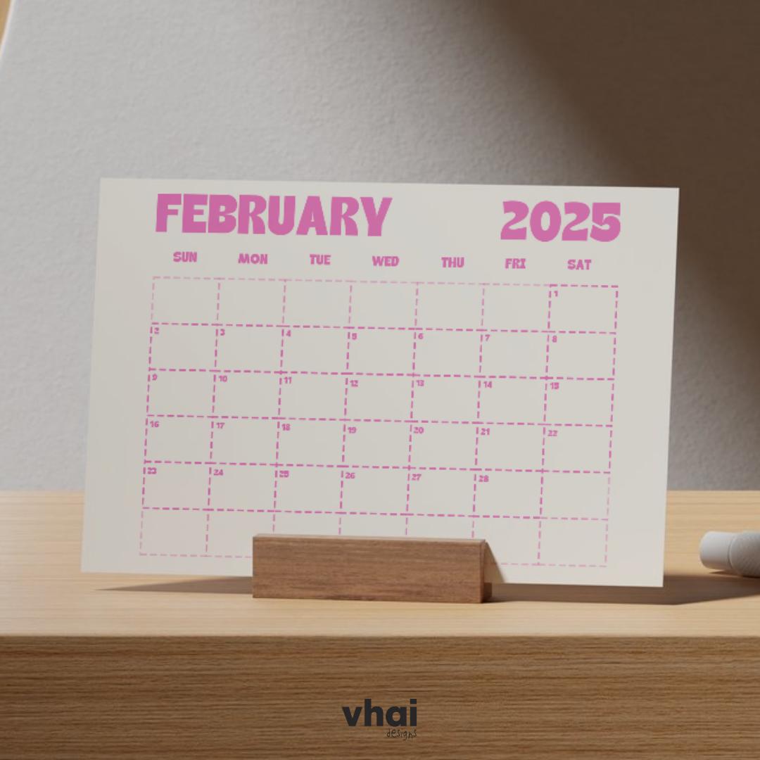 2025 Retro Colorful Printable Calendar | Printable Monthly Planner ...